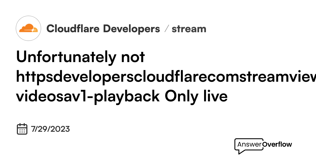 Unfortunately not. https://developers.cloudflare.com/stream/viewing-videos/av1-playback/ "Only ...