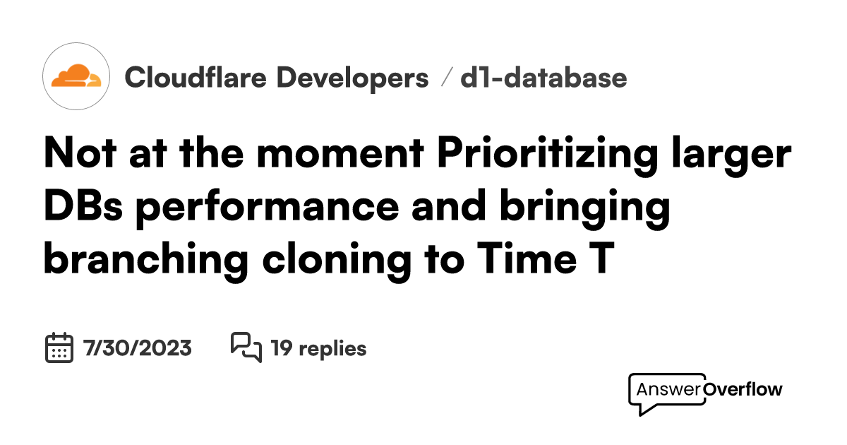 Not at the moment. Prioritizing larger DBs, performance, and bringing branching & cloning to ...