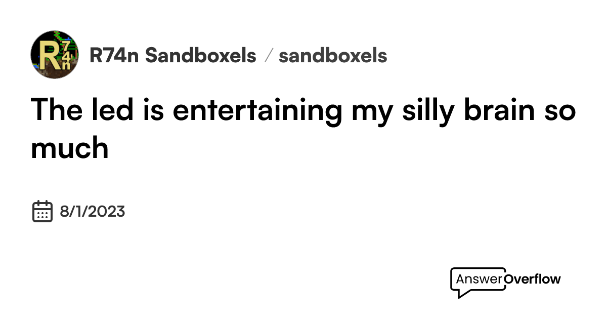 The led is entertaining my silly brain so much - ⛄ R74n / Sandboxels