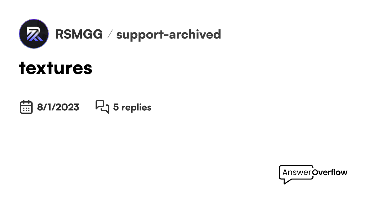 textures??? - RSM.GG