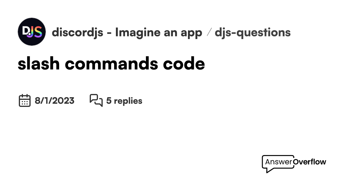 slash commands code - discord.js - Imagine an app