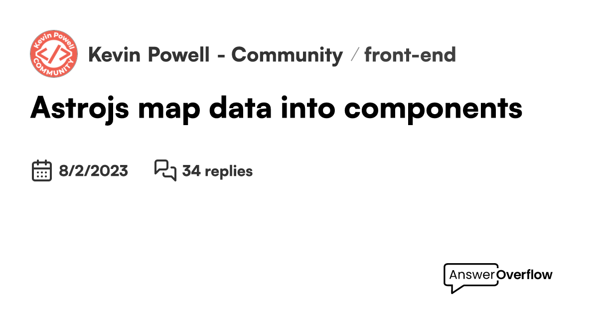 Astro.js map data into components - Kevin Powell - Community