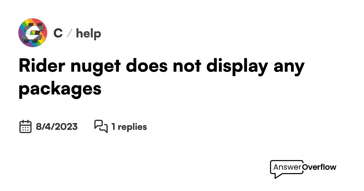 Rider nuget does not display any packages - C#
