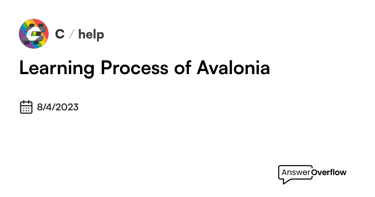 Learning Process of Avalonia... - C#