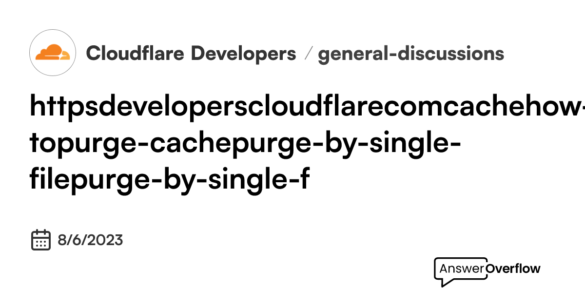 Do any of these apply? Also it looks like the purge api is supposed to ...