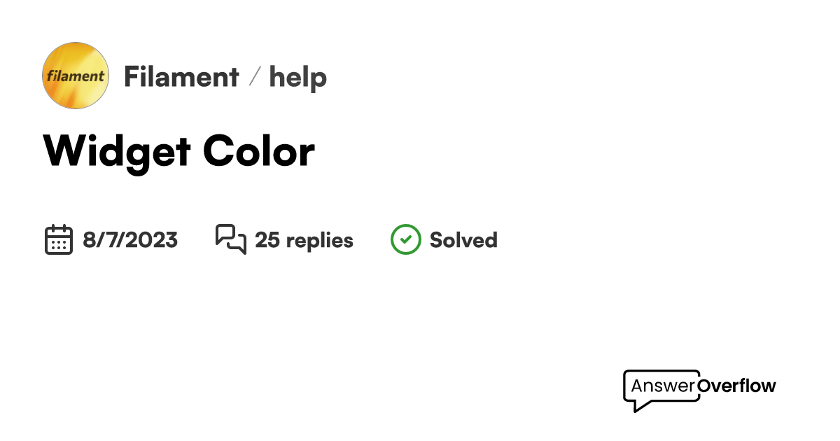 Widget Color() - Filament
