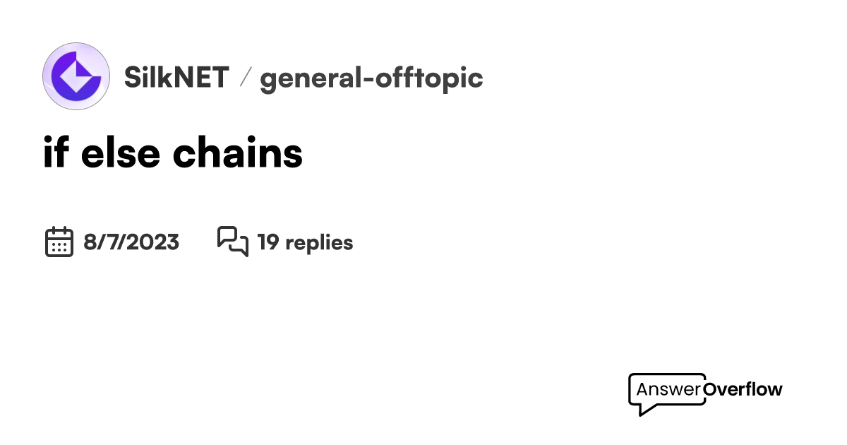 if else chains - Silk.NET