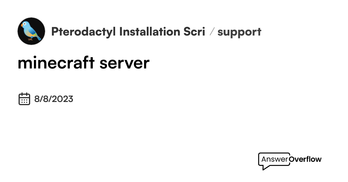 minecraft server - Pterodactyl Installation Script