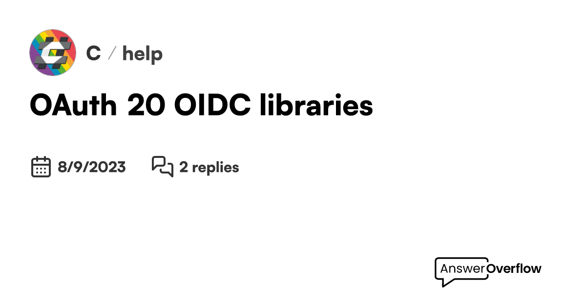 OAuth 2.0 // OIDC libraries - C#