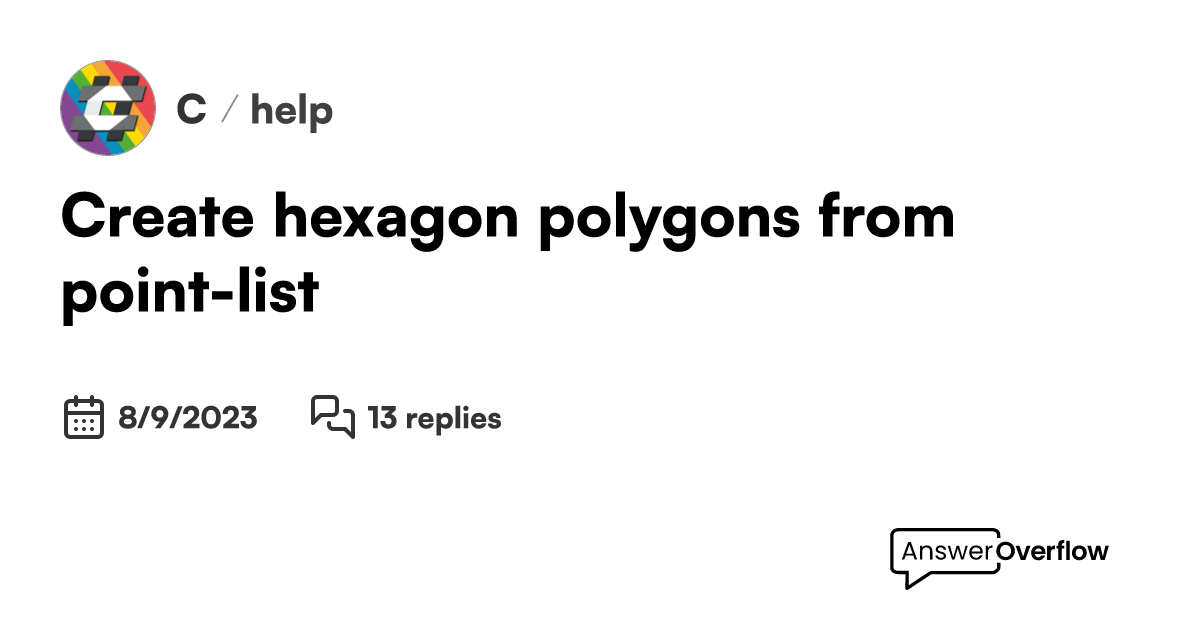 Create hexagon polygons from point-list - C#