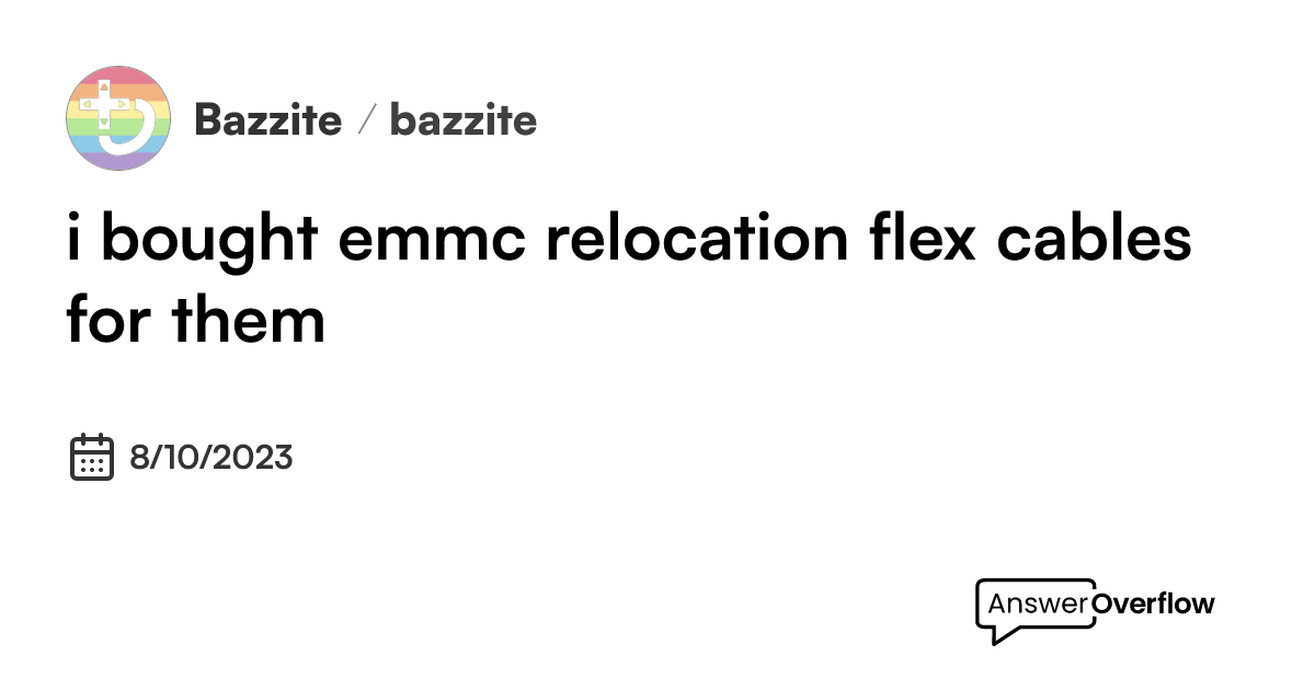 i bought emmc relocation flex cables for them - Universal Blue
