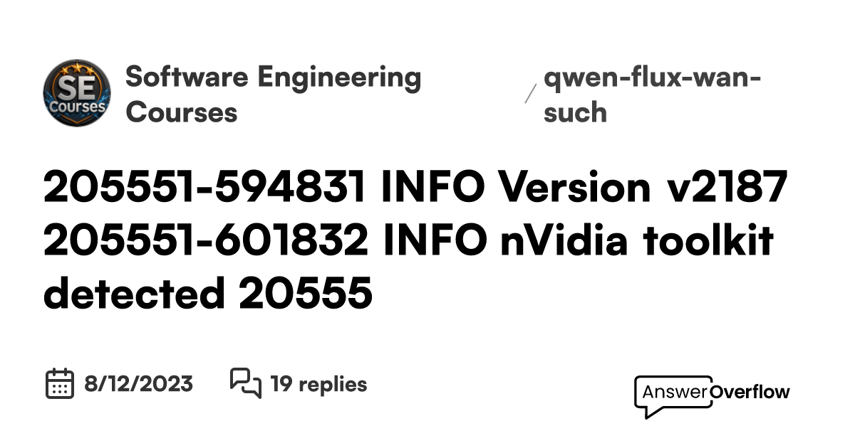 20:55:51-594831 INFO Version: v21.8.7 20:55:51-601832 INFO nVidia toolkit detected 20:55:53 ...