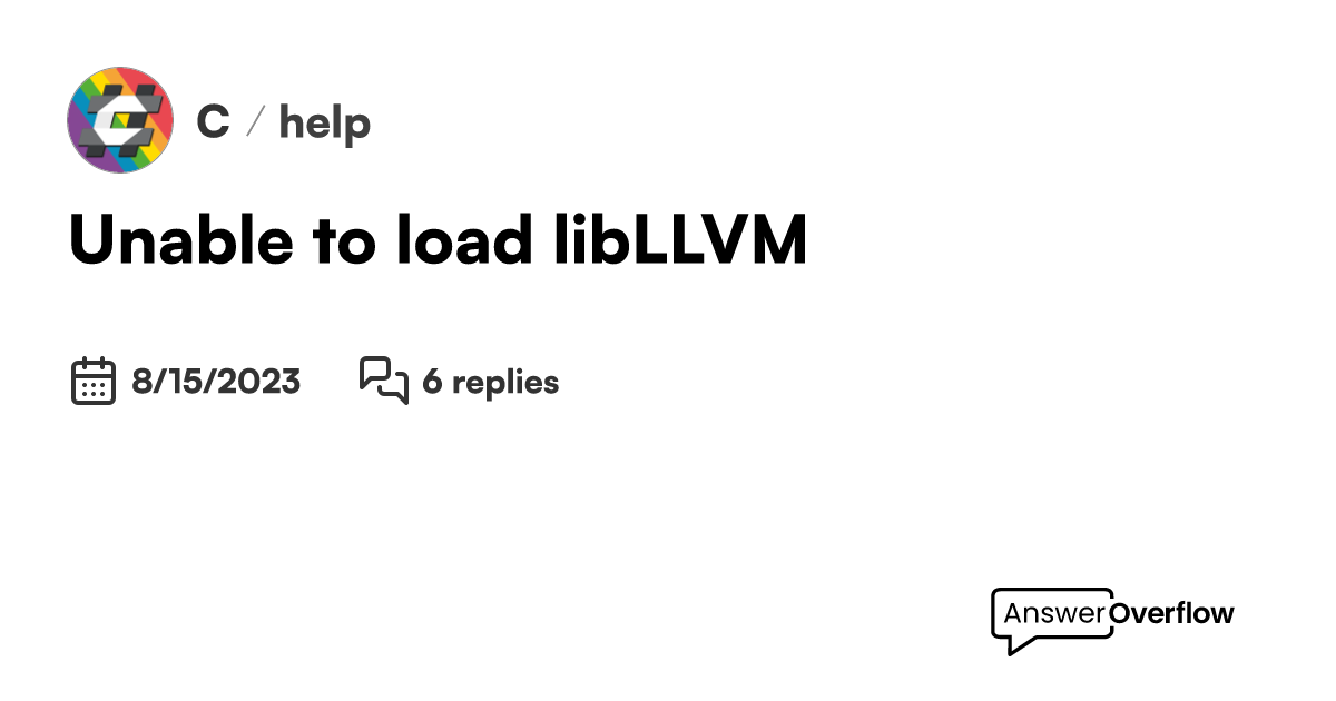 Unable to load libLLVM - C#