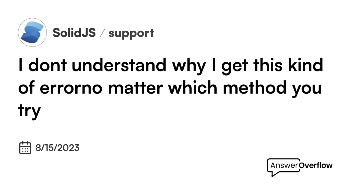 I don't understand why I get this kind of error.no matter which method ...