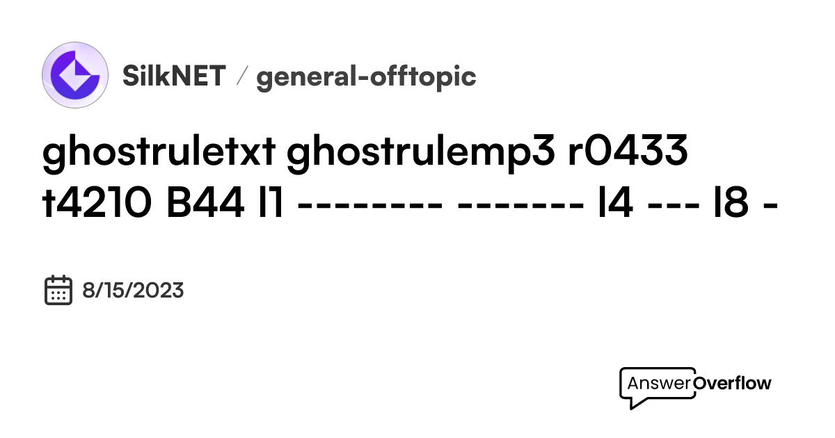 ghostrule.txt ghostrule.mp3 [r0.433] [t4=210] [B4/4] [l1] -------- ------- [l4] --- [l8