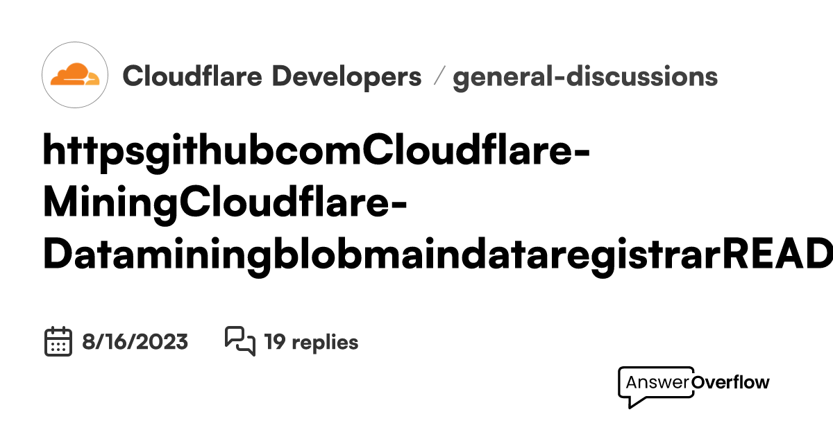 https://github.com/Cloudflare-Mining/Cloudflare-Datamining/blob/main/data/registrar/README.md ...