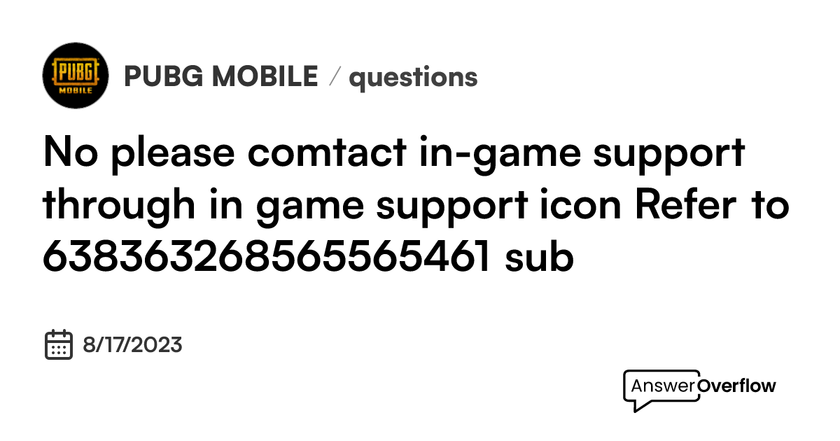 No, please comtact in-game support through in game support icon. Refer ...