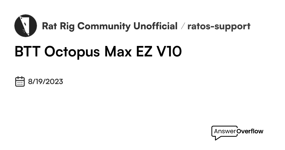 BTT Octopus Max EZ V1.0 - Rat Rig Community [Unofficial]