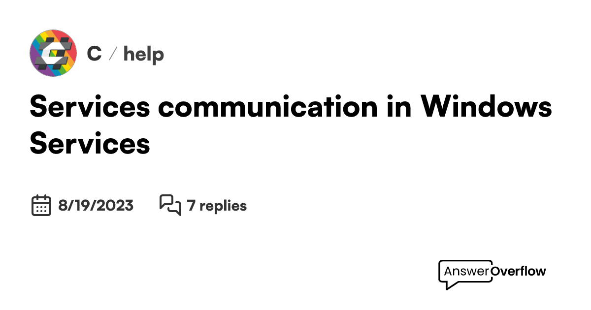 Services communication in Windows Services - C#