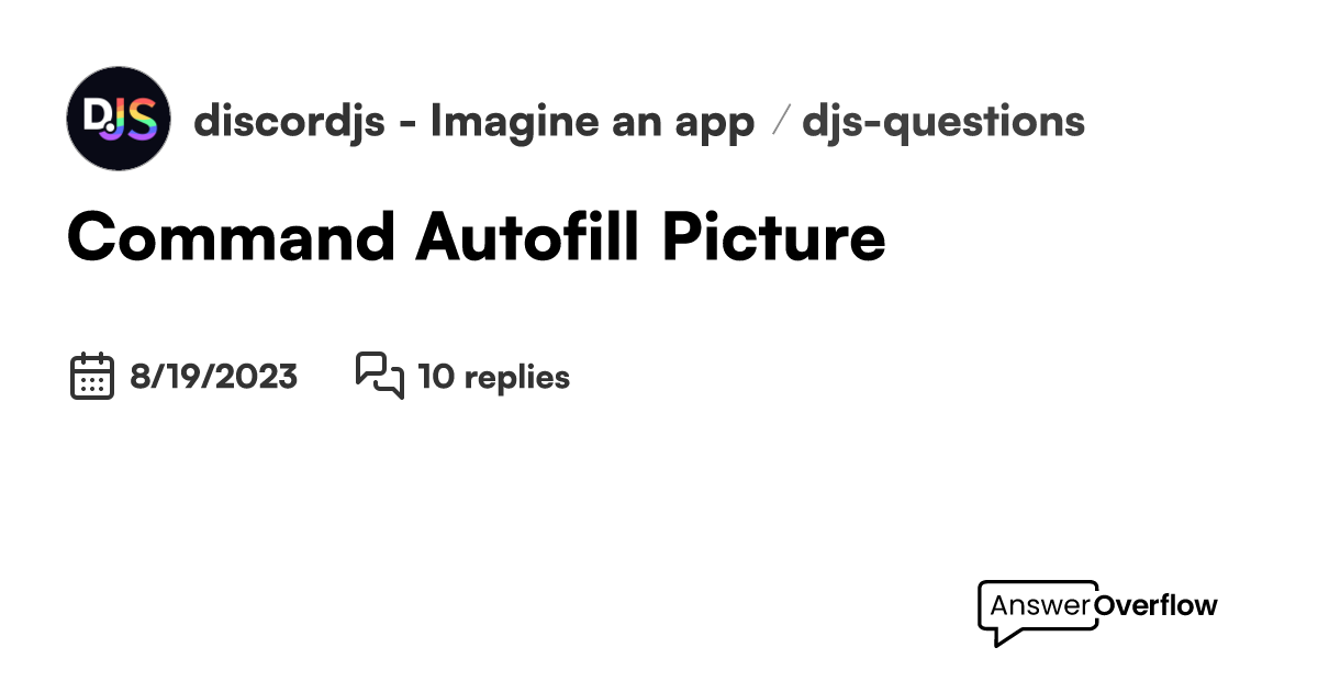 Command Autofill Picture - discord.js - Imagine an app