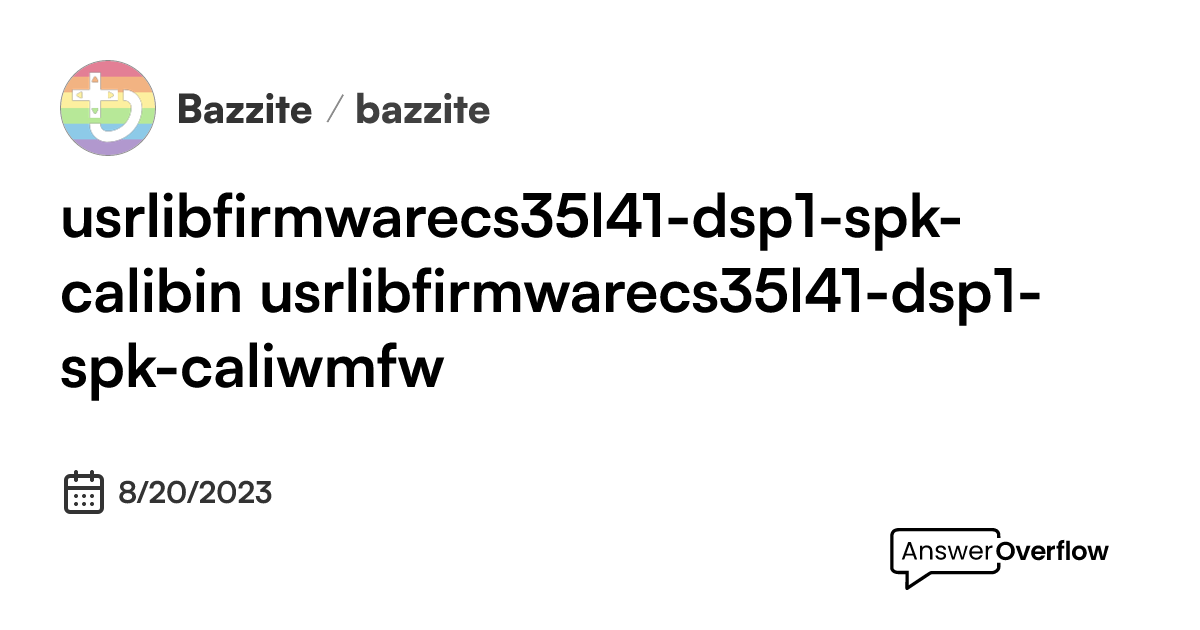 /usr/lib/firmware/cs35l41-dsp1-spk-cali.bin /usr/lib/firmware/cs35l41-dsp1-spk-cali.wmfw ...