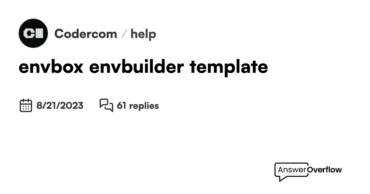 envbox + envbuilder template - Coder.com