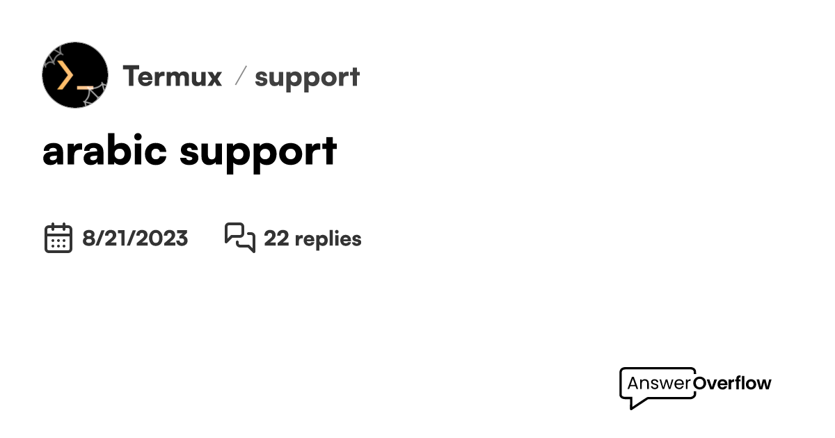 arabic support - Termux