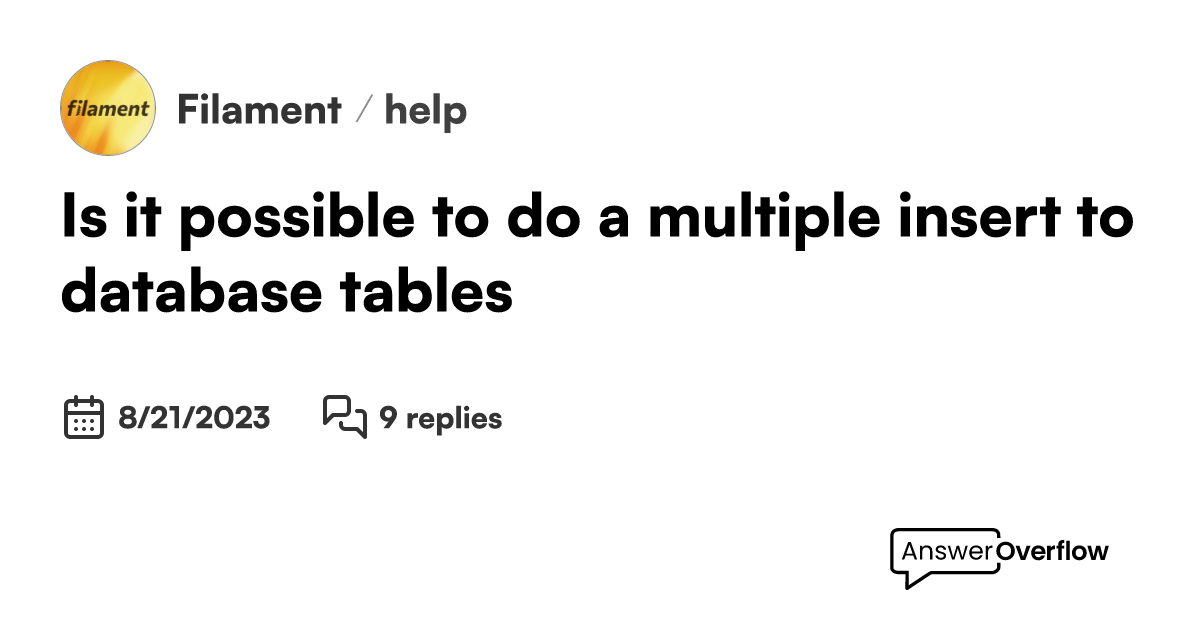 Is It Possible To Do A Multiple Insert To Database Tables Filament