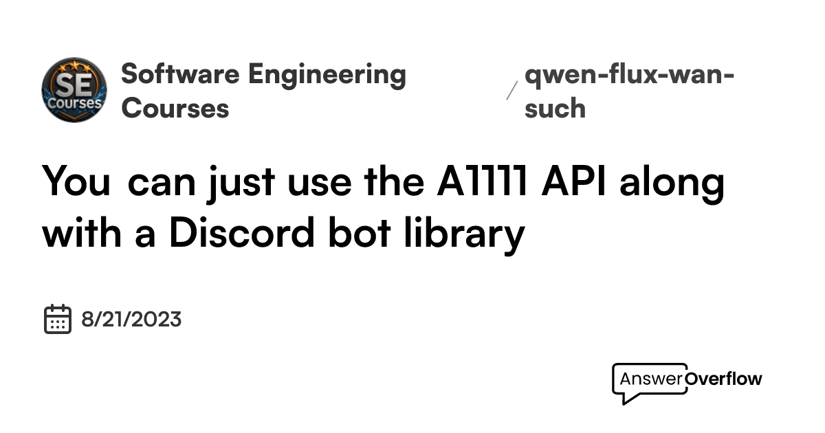 You can just use the A1111 API along with a Discord bot library ...