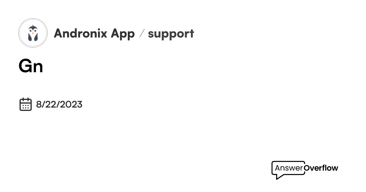 Gn - Andronix App