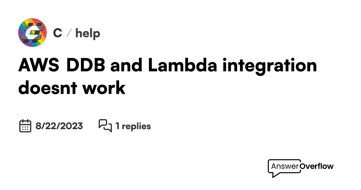 AWS DDB and Lambda integration doesn't work - C#