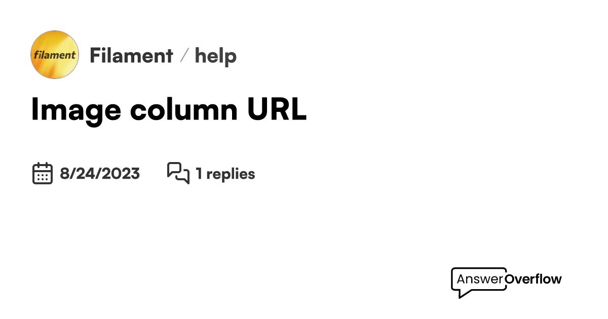 Image column URL - Filament