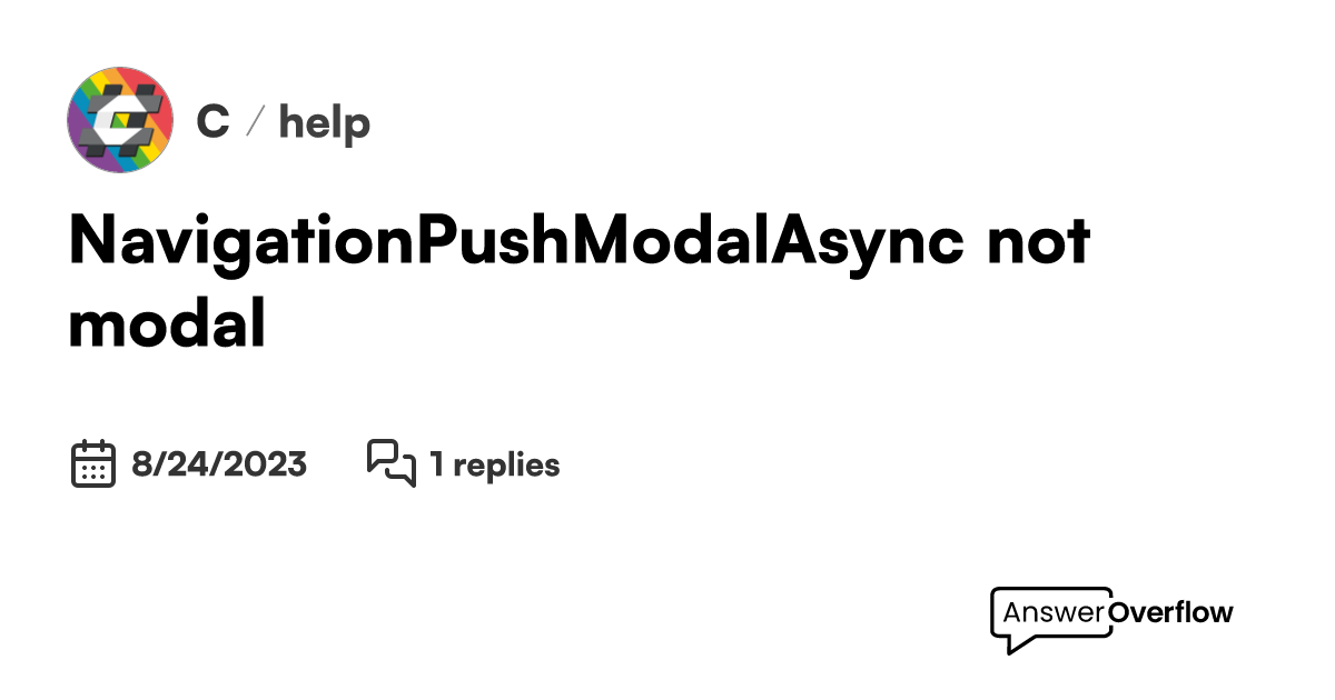 Navigation.PushModalAsync() not modal - C#