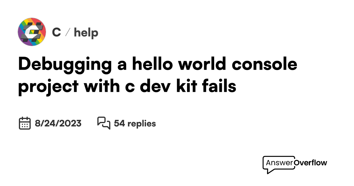 Debugging a hello world console project with c# dev kit fails - C#