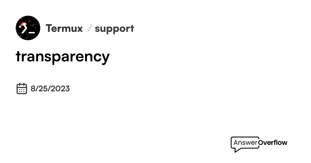 transparency - Termux