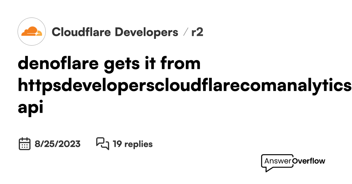 denoflare gets it from https://developers.cloudflare.com/analytics/graphql-api/ - Cloudflare ...