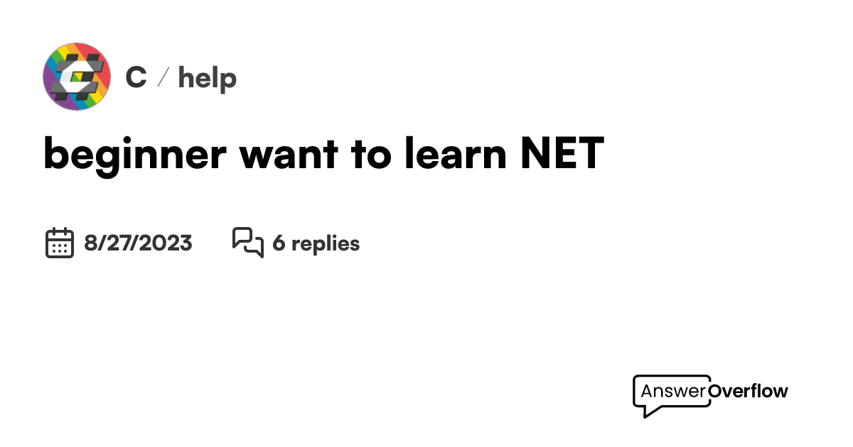 beginner, want to learn .NET - C#