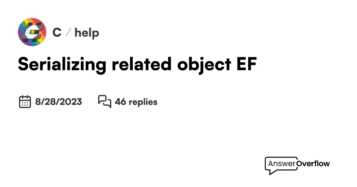 Serializing related object EF - C#