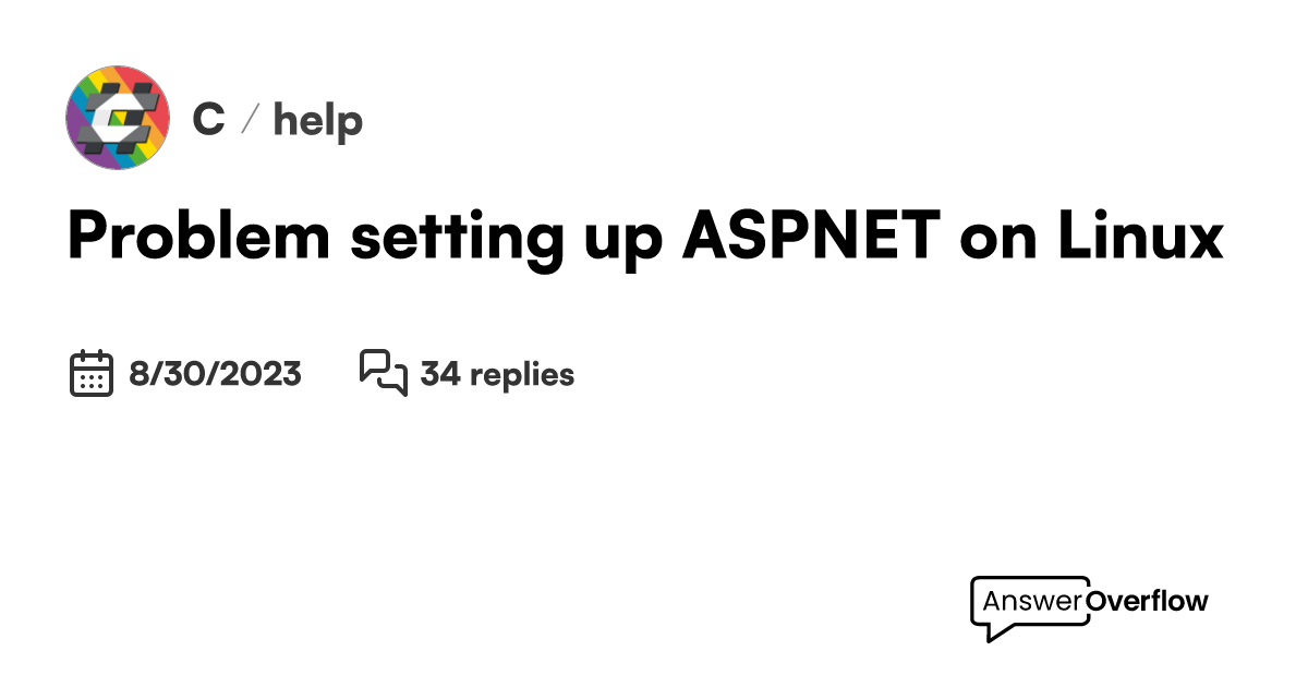 Problem setting up ASP.NET on Linux - C#