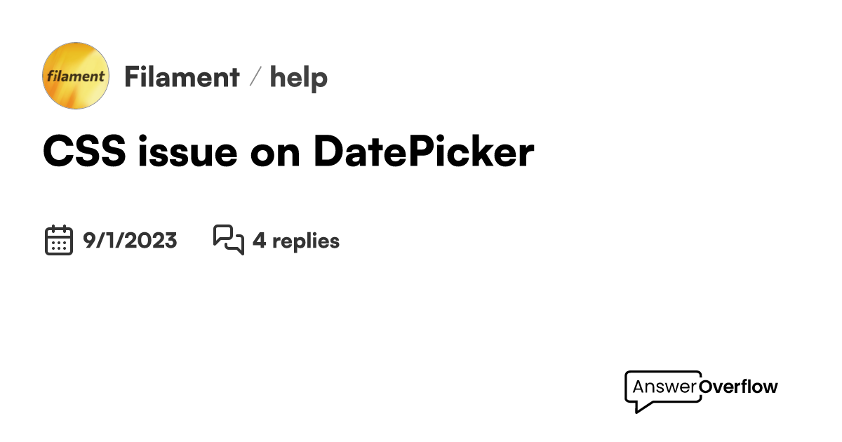 CSS issue on DatePicker - Filament