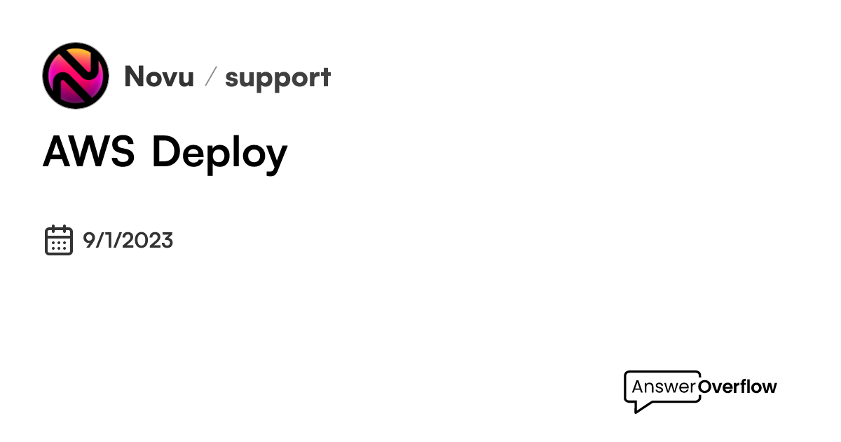 AWS Deploy - Novu