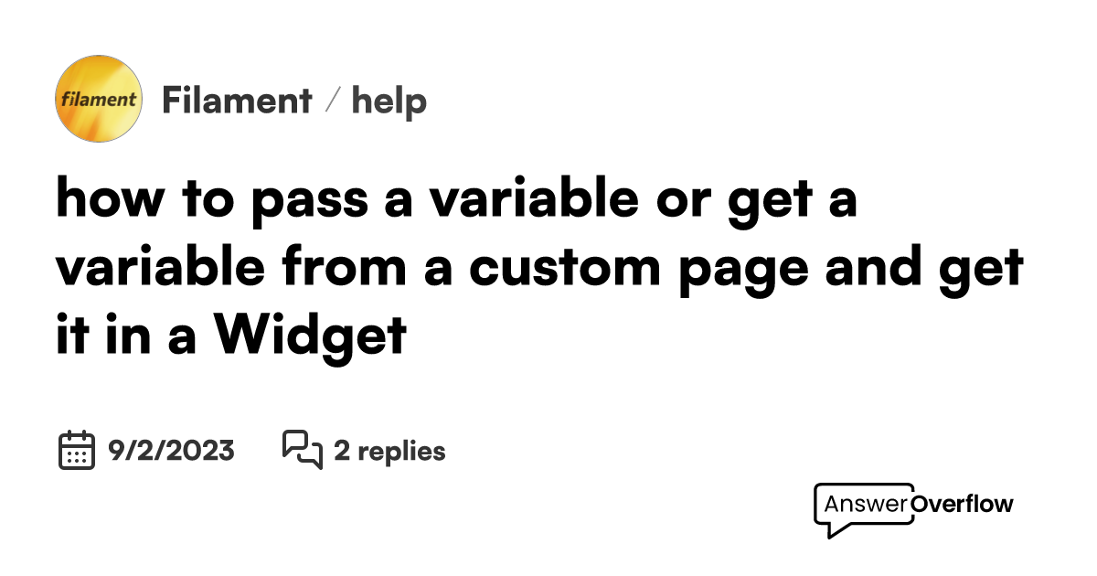 How To Pass A Variable Or Get A Variable From A Custom Page And Get It