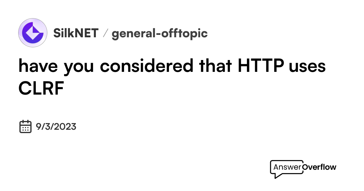 have you considered that HTTP uses CLRF? - Silk.NET