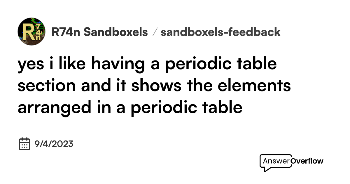 yes i like having a periodic table section and it shows the elements ...