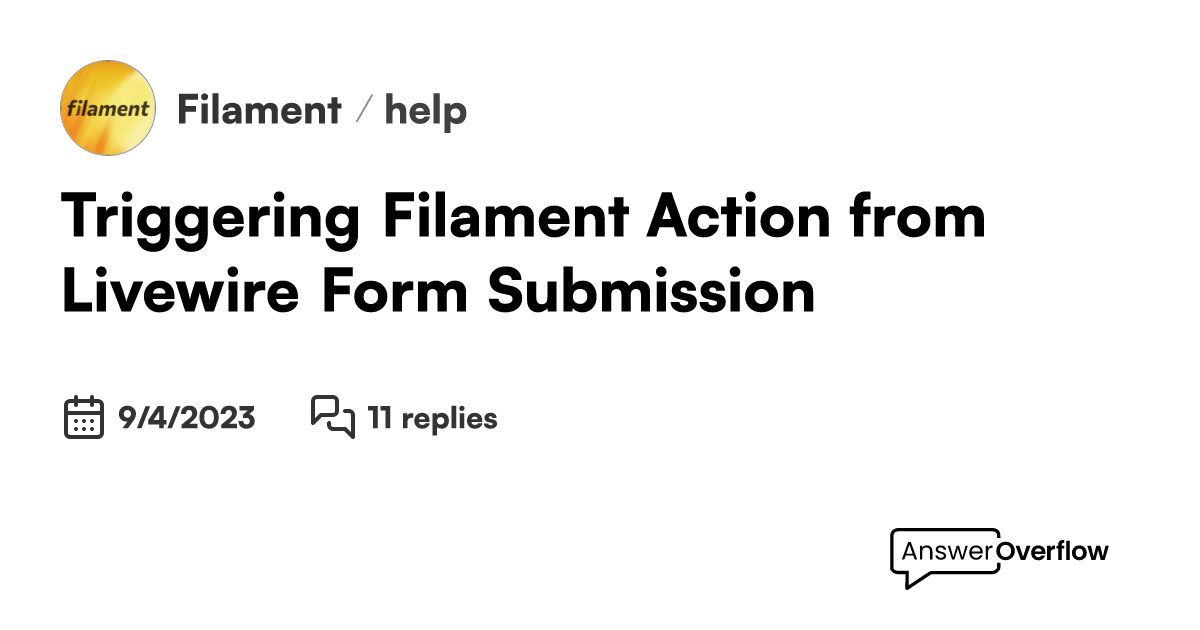 Triggering Filament Action from Livewire Form Submission - Filament