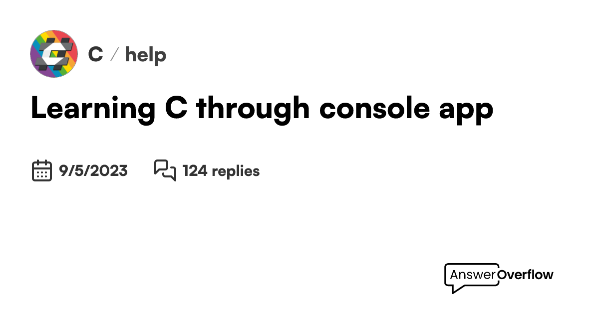 Learning C# through console app - C#