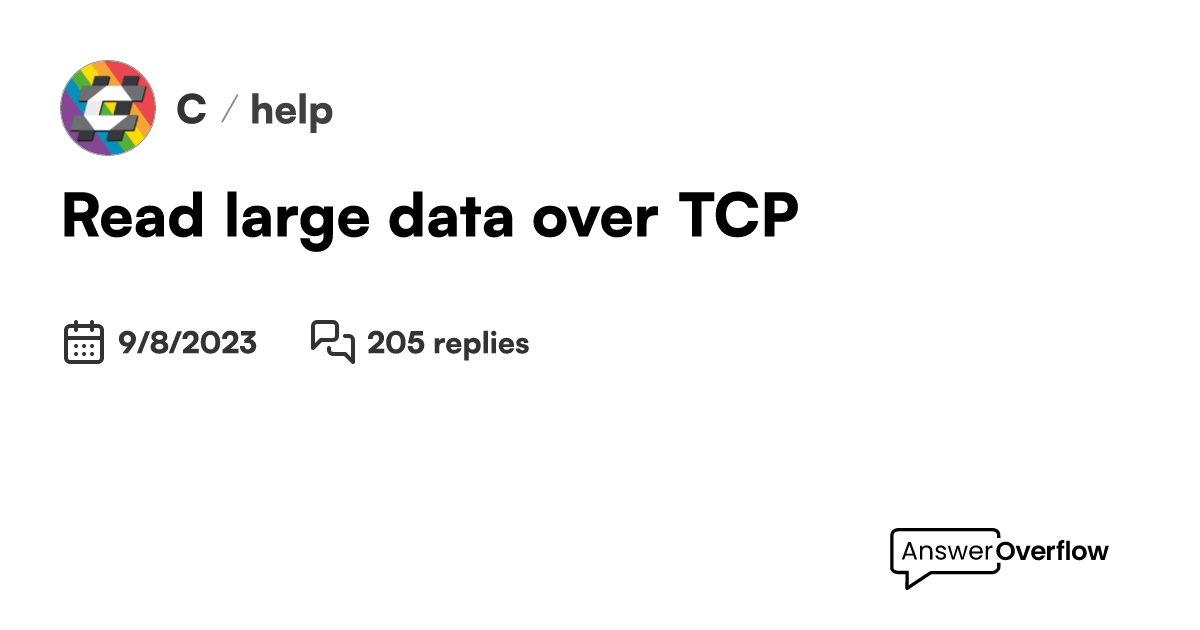 Read Large Data Over Tcp C