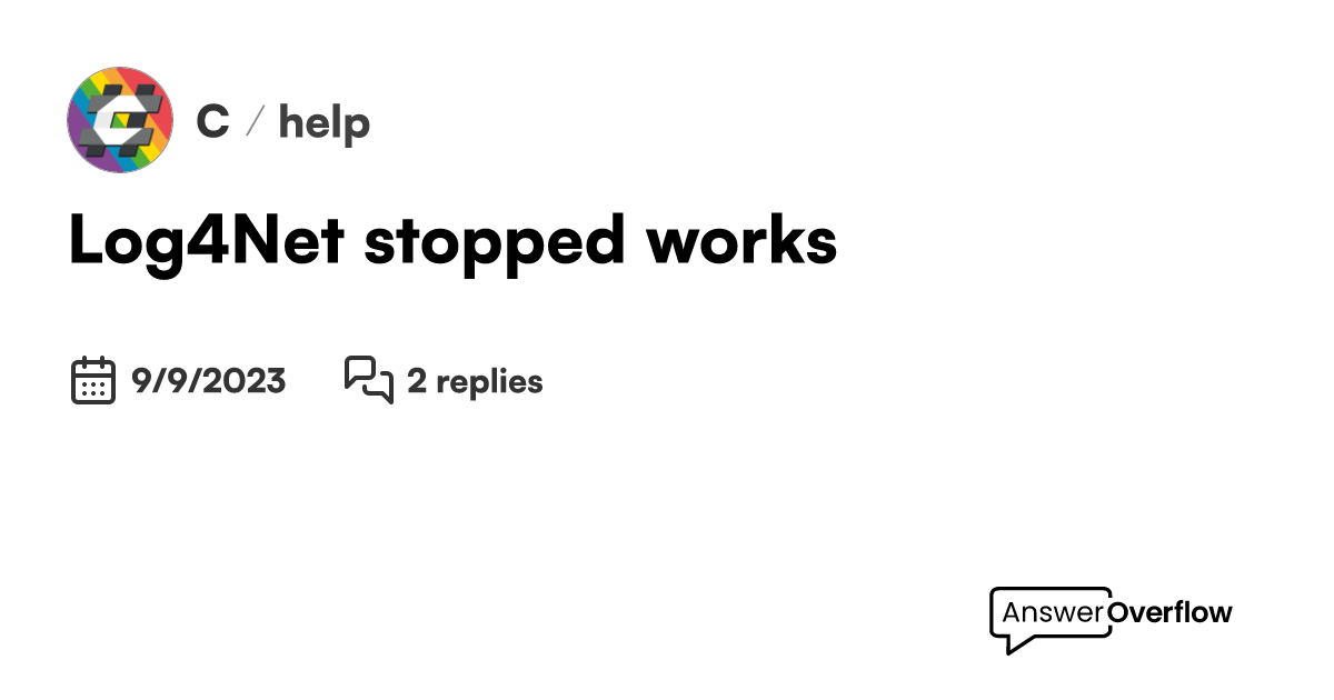 Log4Net stopped works - C#