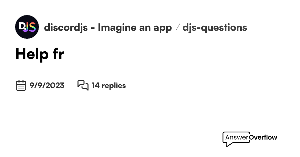 Help fr - discord.js - Imagine an app
