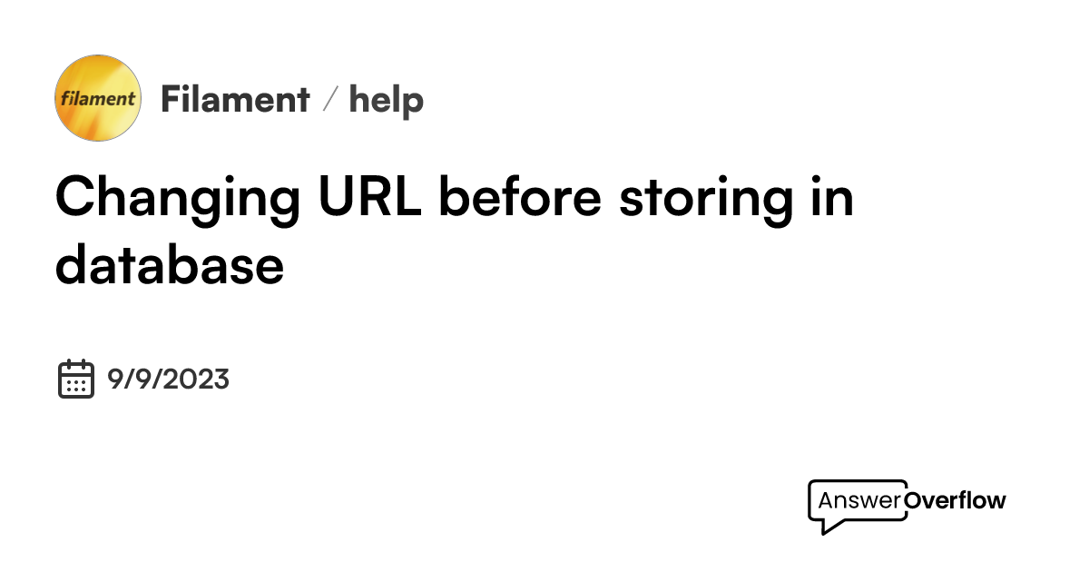 Changing URL before storing in database - Filament